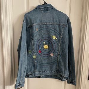 Jackets & Coats | Levis Embroidered Moon Planets Solar System | Poshmark